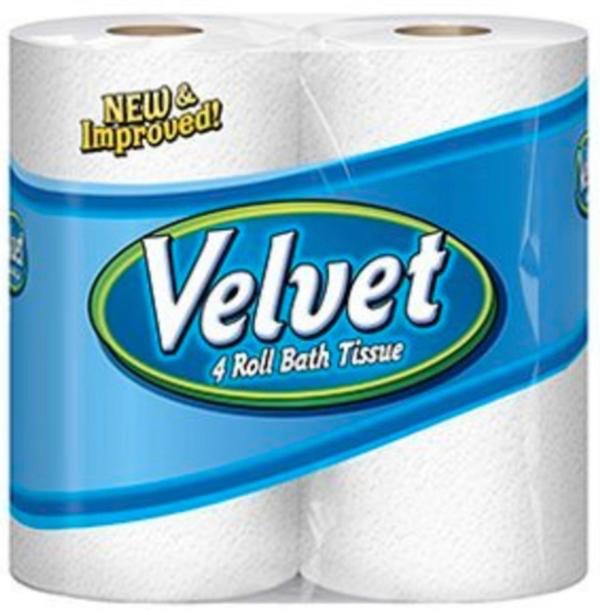 TISSUE 4-ROLL VELVET 24/4PK – A & D Wholesale 716