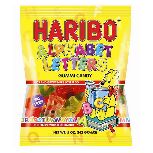 HARIBO ALPHABET LETTERS 12/5oz – A & D Wholesale 716